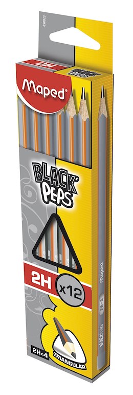 Grafitna olovka 2H Black Pep’s 1/12 Maped