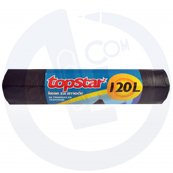 Kese za smeće 120l sa trakom za vezivanje ldpe 70x100cm 8/1 Top star