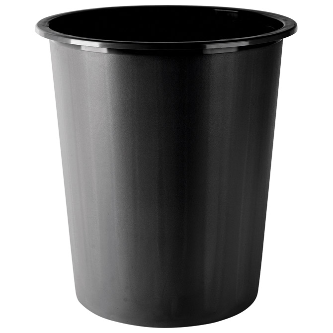 Korpa za papir crna pp 14L Bin Donau D305-01