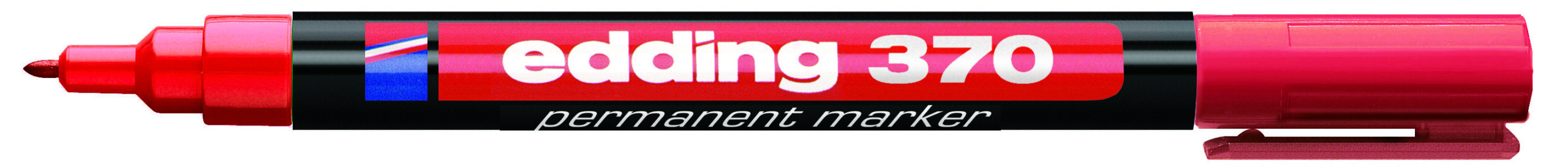Marker permanent 370 tanji zaobljeni crveni 1mm Edding