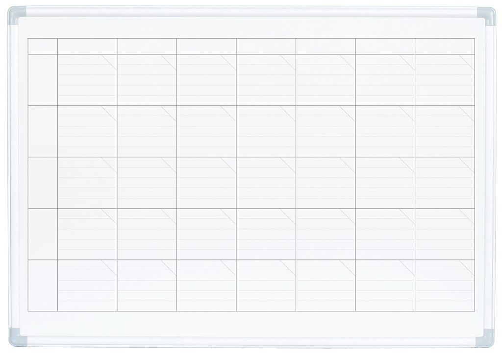 Mesečna planer bela magnetna tabla 60 x 90 alu ram Noki