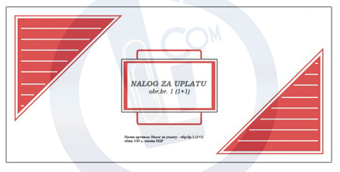 Nalog za uplatu 1+1 Obrazac br.1