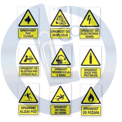 Opasnost 225x75mm nalepnice