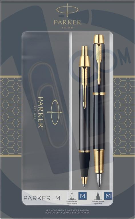 Parker set hemijska + naliv pero IM black GT M