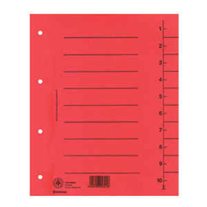 Pregrada kartonska A4 250g 1/100 8610001 crvena