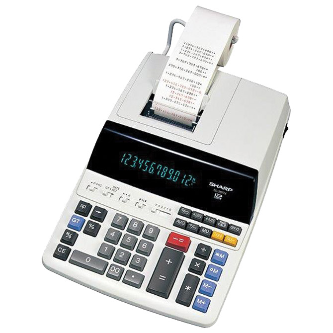 Računska mašina 12mesta Sharp EL-2607V siva
