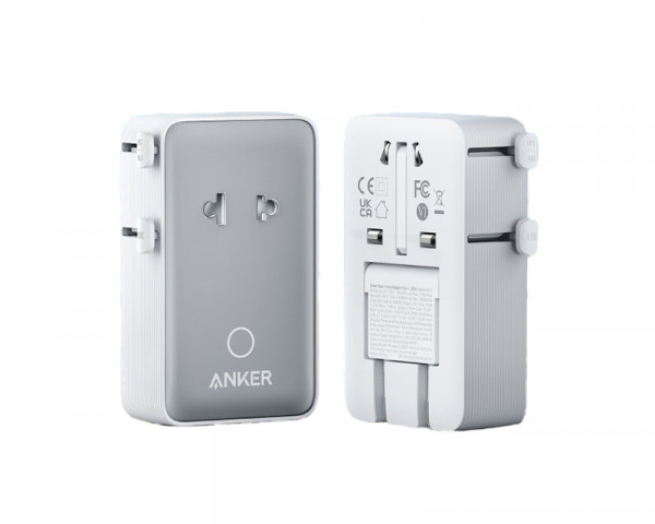 ANKER Nano 20W putni zidni punjač 5-portova (2x USB-A, 2x USB-C, utičnica EU na US, UK, AU i EU), beli