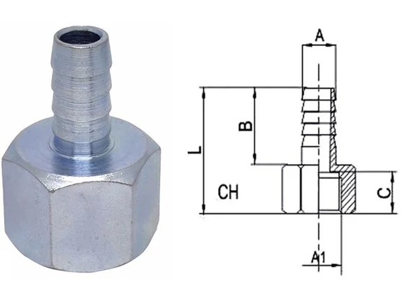 Tehnounion Adapter za creva 10mm ženski