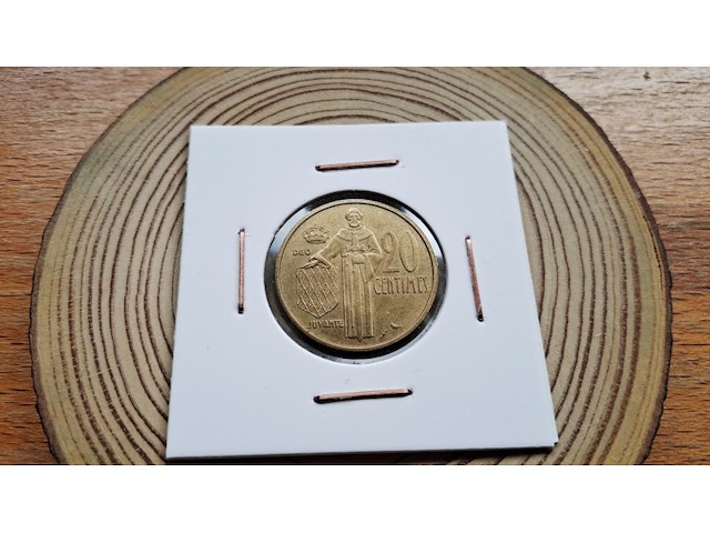 MONAKO 20 CENTIMES 1962 GODINA