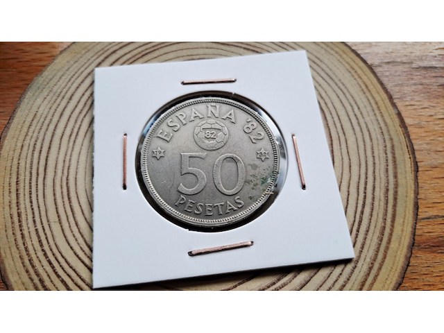 ŠPANIJA 50 PESETAS 1980 GODINA FUDBAL `82 JUBILARAC