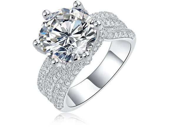 Luxoria Moissanite Noir Throne of Desire Moissanite Prsten 5 ct