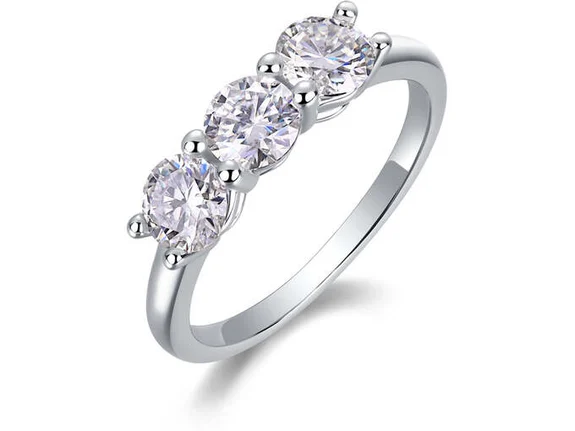 Luxoria Moissanite Lumiere Harmony Luxe Moissanite Prsten 3 Moissanite