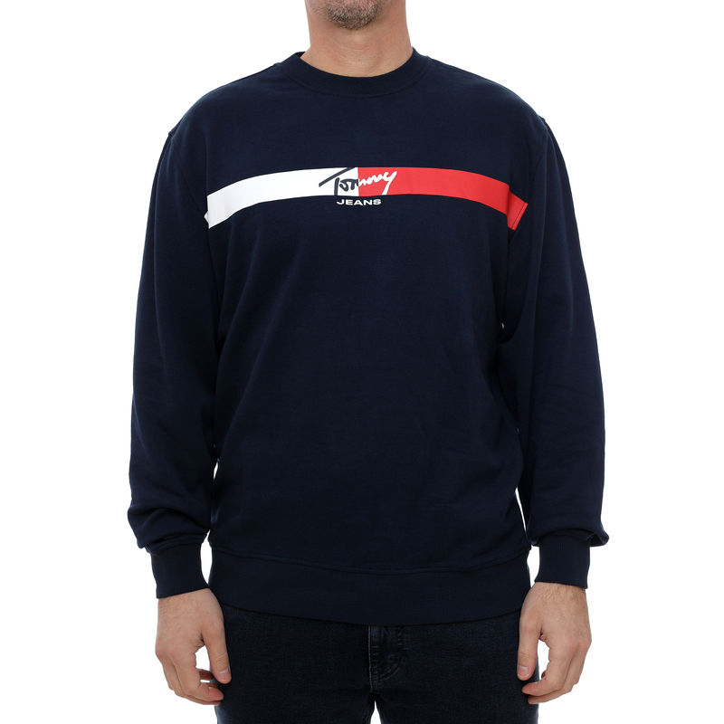 Muški duks Tommy Hilfiger Tjm reg sign stripe cnck ext