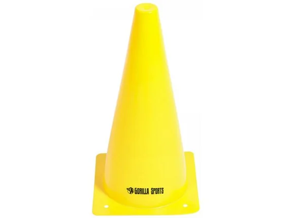 GORILLA SPORTS Set od 10 čunjeva za trening (30 cm / Žuti)