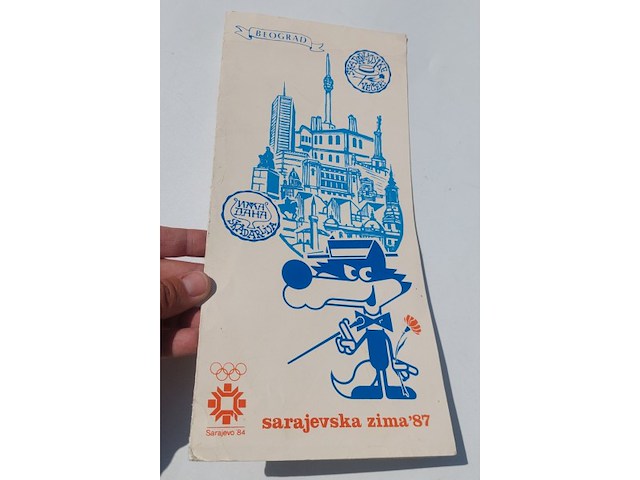 Sarajevska Zima 1987 VUČKO MASKOTA ZOI 1984
