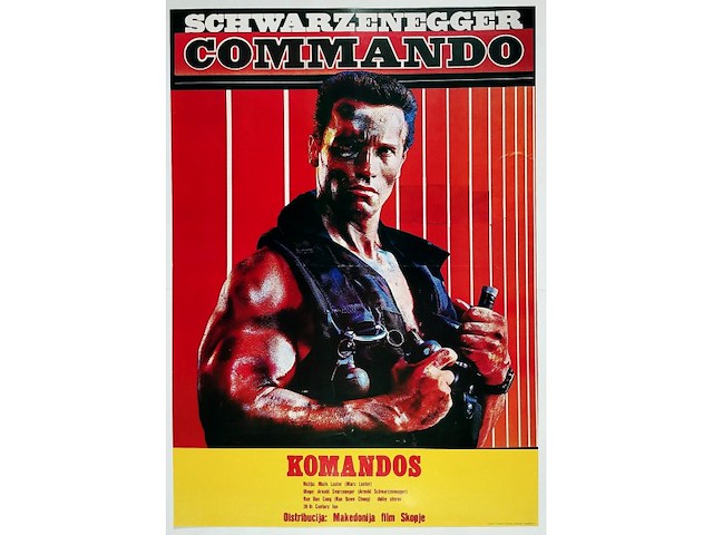 KOMANDOS (1985) Schwarzenegger FILMSKI PLAKAT