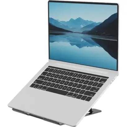 Crni aluminijumski stalak za laptop Alumia™ – 6 visina