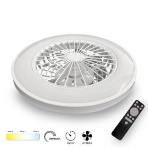LED plafonjera sa ventilatorom bela