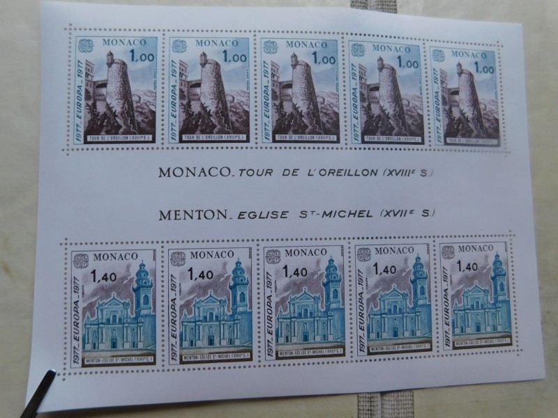 ** MONAKO EUROPA 1977 BLOK **