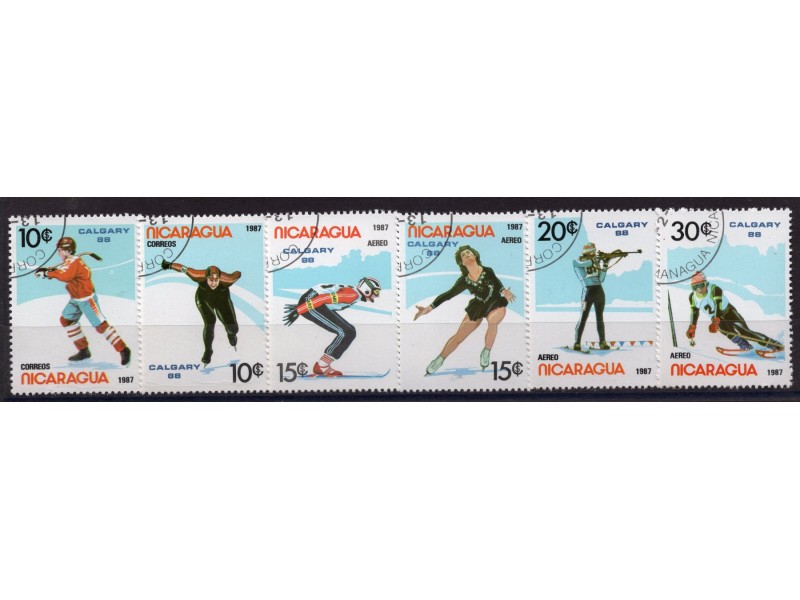 146 - Nikaragva - Sport - Kalgari 1986 - Žigosane marke