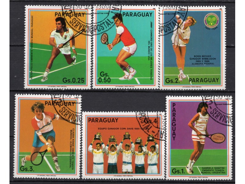 153 - Paragvaj - Tenis - Sport - Žigosane marke