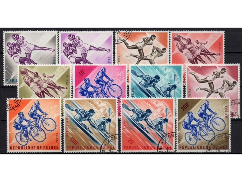 163 - Gvineja - Sport - Žigosane marke