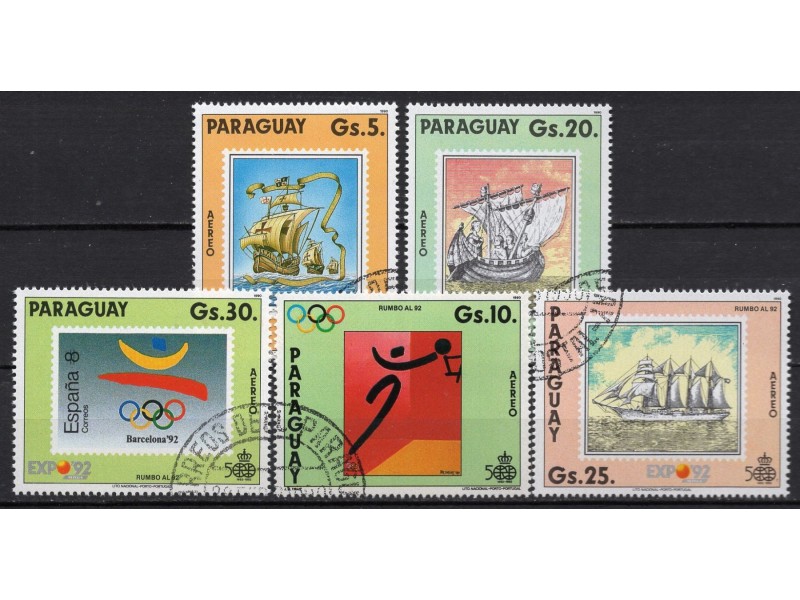 167 - Paragvaj - Brodovi - Sport - Žigosane marke