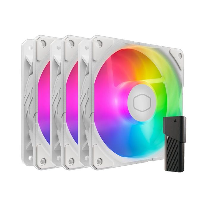 Ventilatori Cooler Master SickleFlow Edge 120 ARGB Set 3 sa kontrolerom (MFX-B2DW-253P2-R2) White