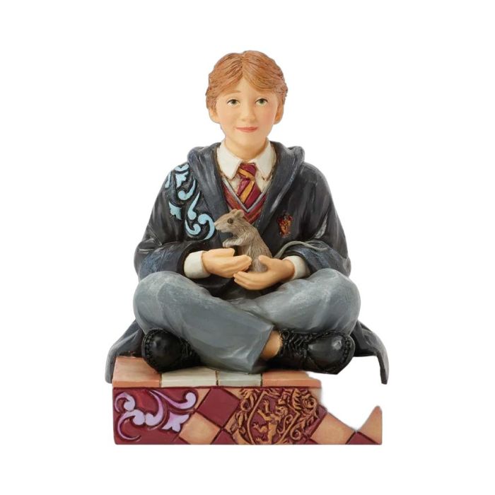 Figura Jim Shore Harry Potter - Wizarding Whiskers - Ron Personality Pose