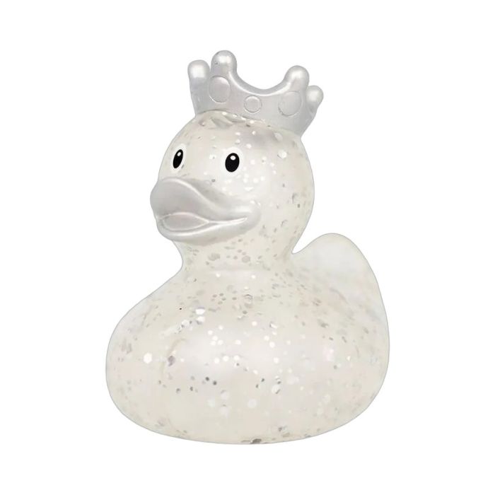 Igračka Lilalu Patkica Glitter With Crown Silver Rubber Duck 9cm Silver