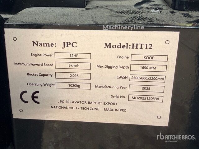 Prodaje se JPC HT12 mini bager na aukciji