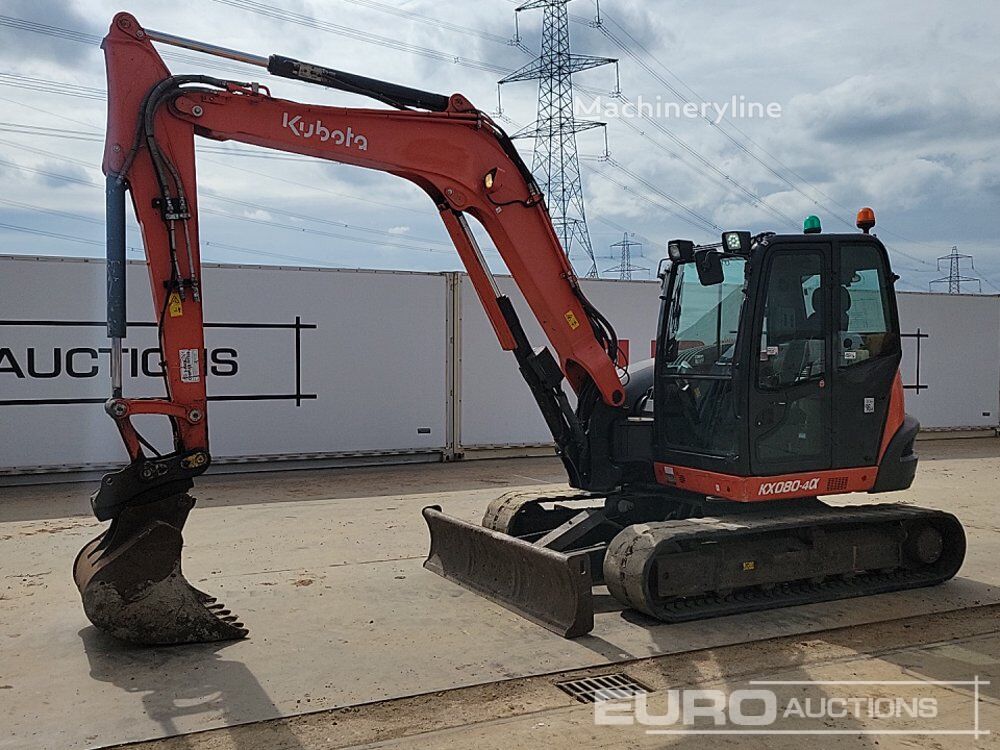 Prodaje se Kubota KX080-4A mini bager na aukciji