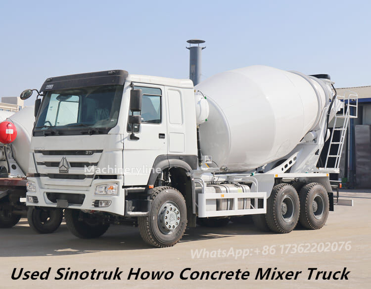 Howo Used 371HP Concrete Mixer Truck for Sale in Tanzania kamion s mešalicom za beton