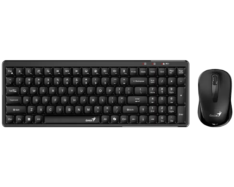 GENIUS LuxeMate Q8100 Wireless USB US crna tastatura + miš