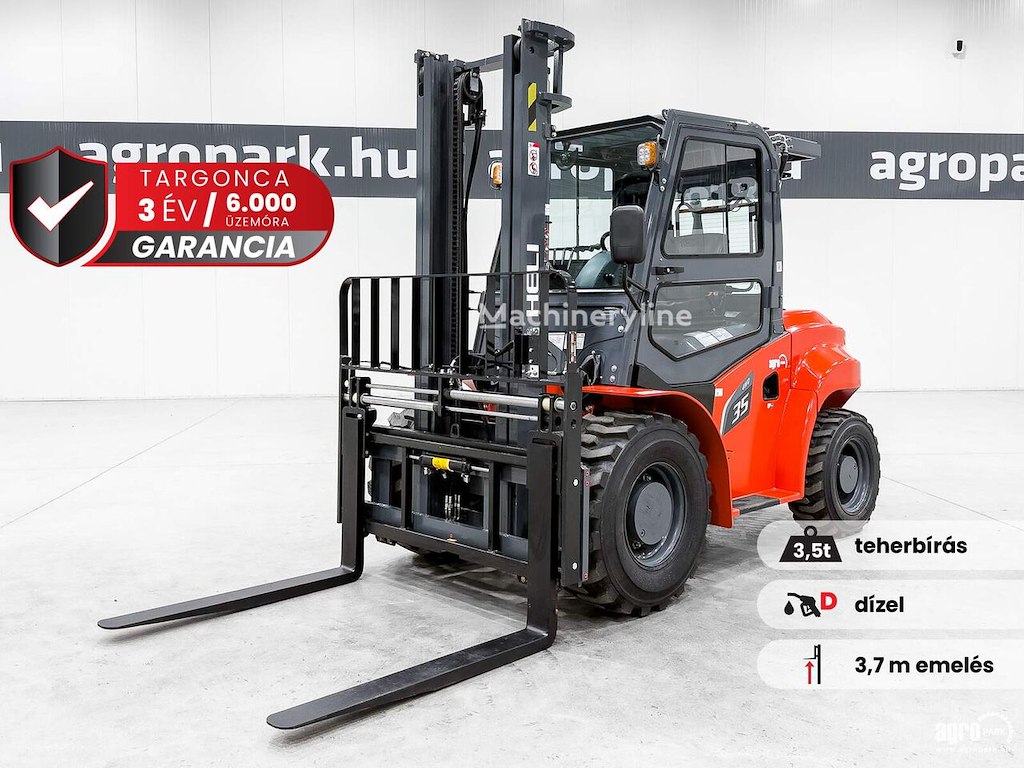 Novi Heli R 3.5-ton all-terrain 2WD/4WD diesel forklift with 3.7 m lift he dizel viljuškar