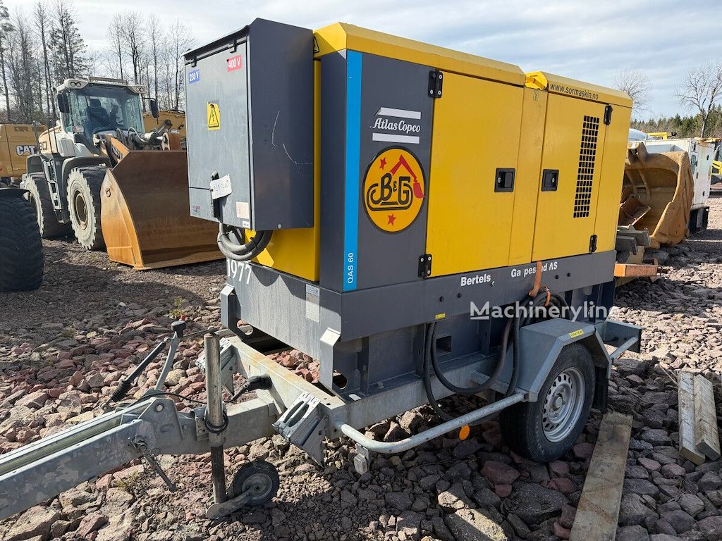 Prodaje se Atlas Copco QAS 60 ST3 Aggregat - 60 kVA - 2019 mod - 11740 timer diesel generator na aukciji
