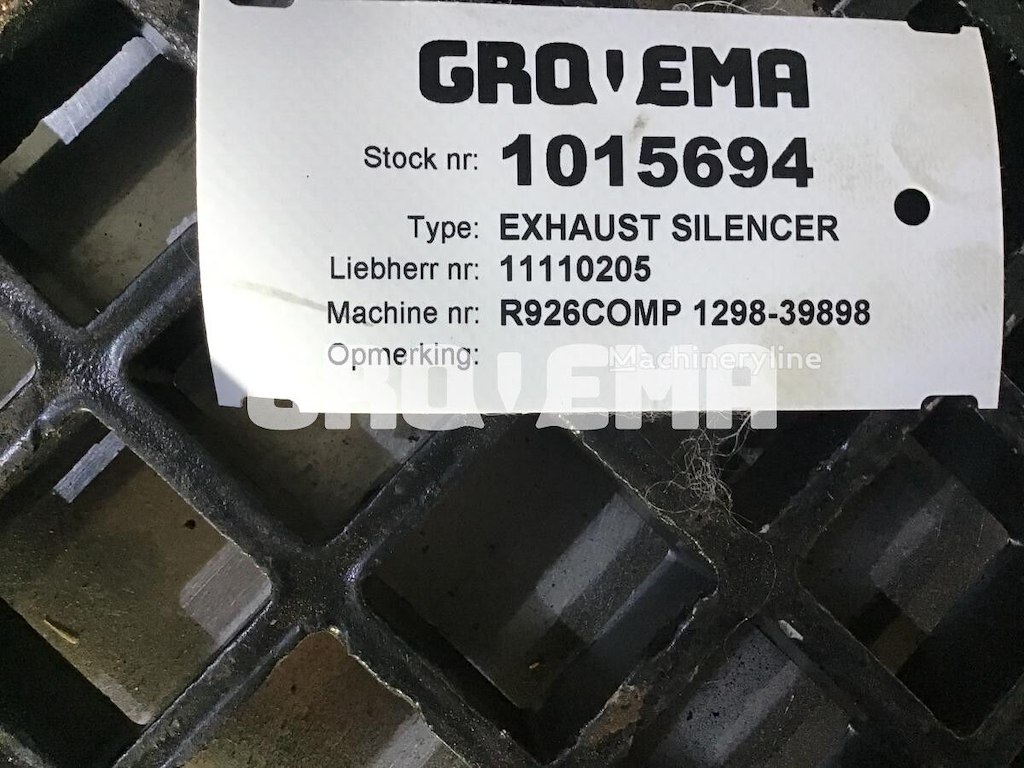 Liebherr katalizator za građevinske mašine