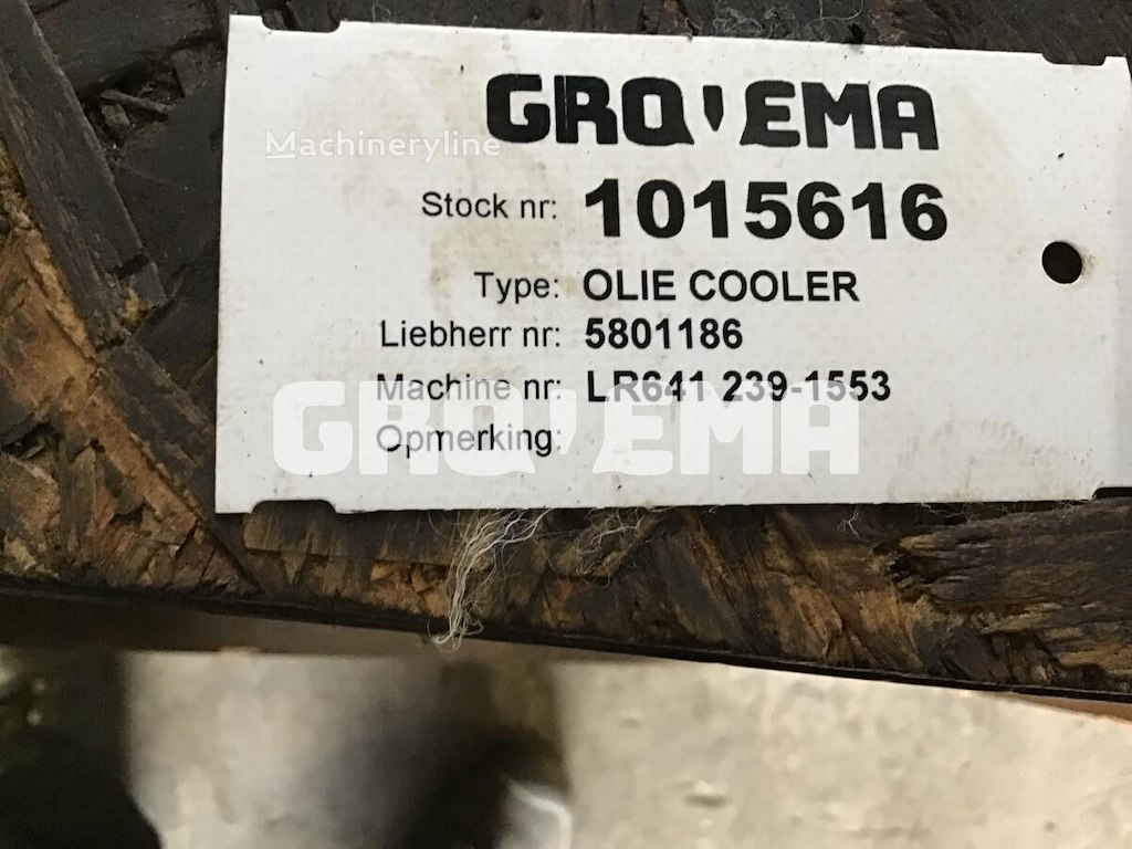 Liebherr Oil Cooler 1015616 hladnjak ulja