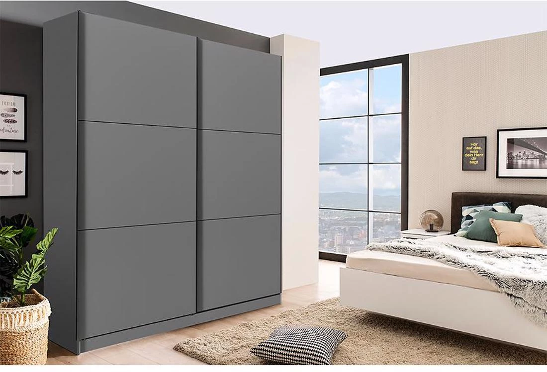 Sierra klizni garderober 217x62.5x209.9 cm grafit