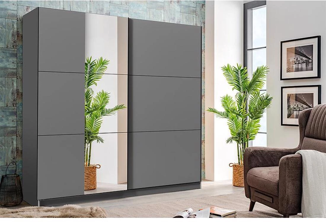 Sierra klizni garderober 236.6x62.5x209.9 cm grafit