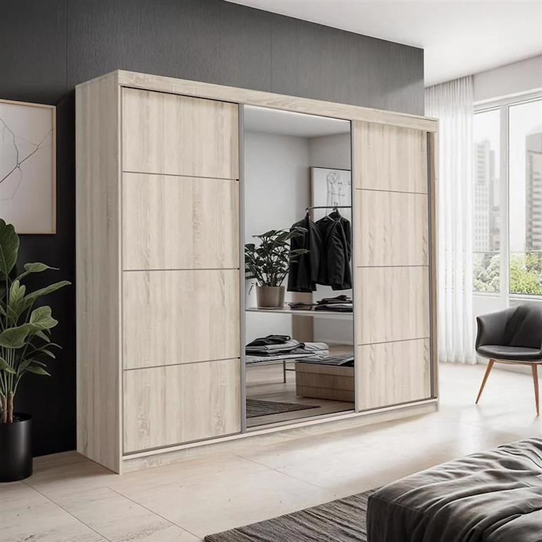 Palermo klizni garderober 250x62x200 sonoma