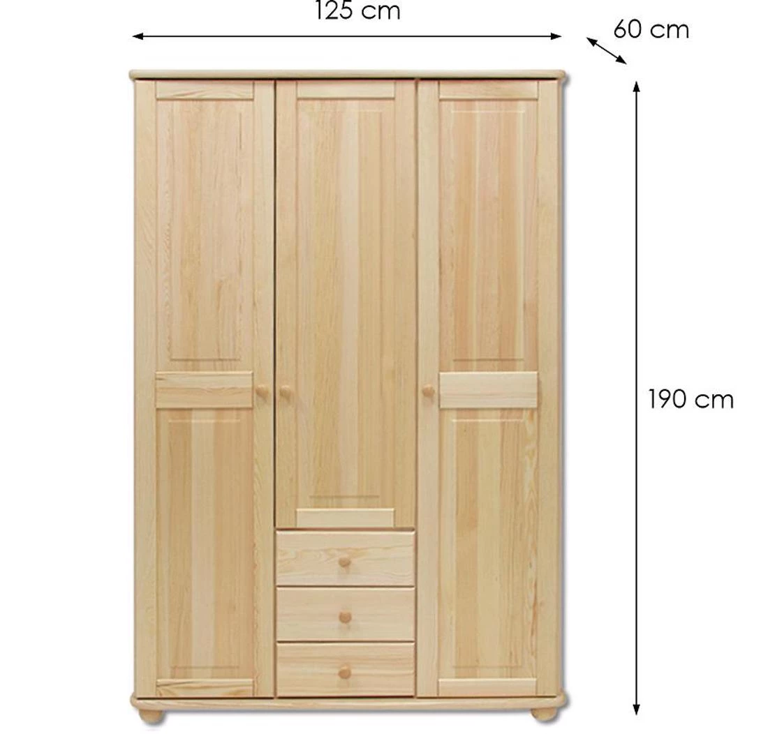 Pine garderober 120x60x190 cm drvo