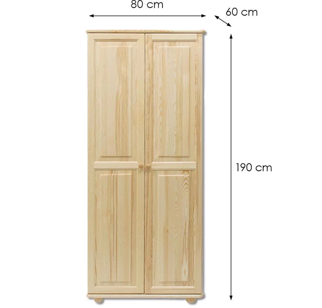 Pine garderober 80x60x190 cm drvo