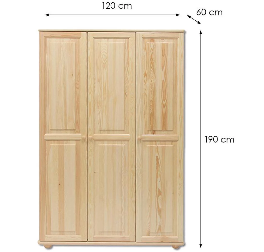 Pine garderober 120x60x190 cm drvo