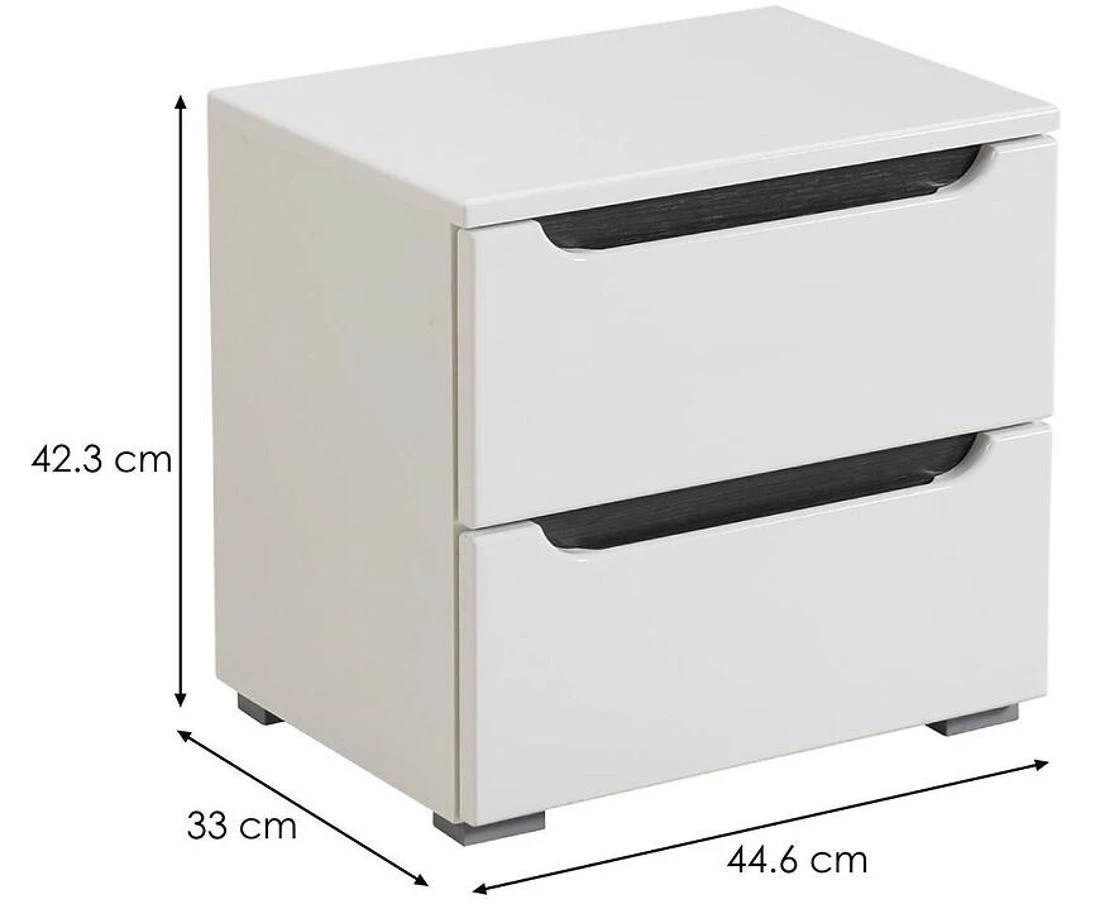 Karl nocni ormaric 44.6x42.3x33 cm bela