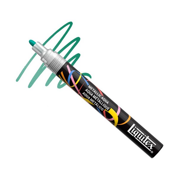 LIQUITEX LQX MARKER 2MM METALLIC AQUA