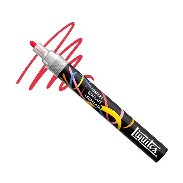 LIQUITEX LQX MARKER 2MM SCARLET