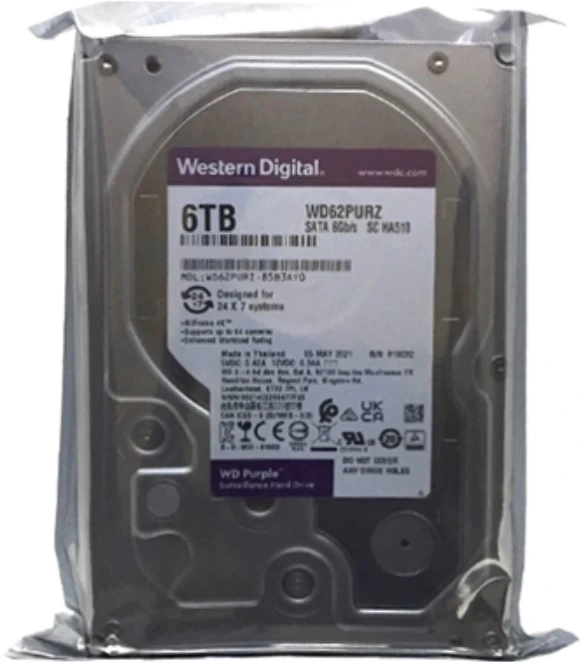 HDD 3.5 * 6TB W-600 WD62PURZ WD PURPLE 24/7 5400RPM 256MB SATA3