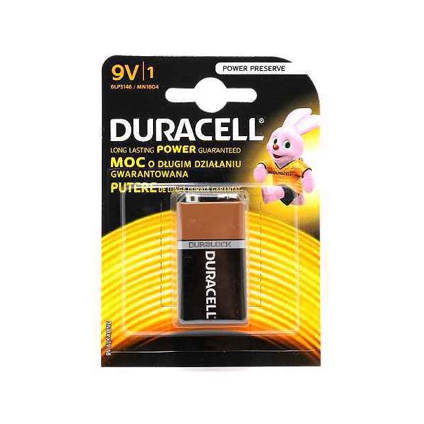 Baterija alkalna 9V 6LP3146/MN1604 blister 1/1 Duracell