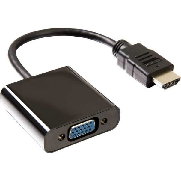 E-GREEN Adapter HDMI (M) - VGA D-sub (F) crni